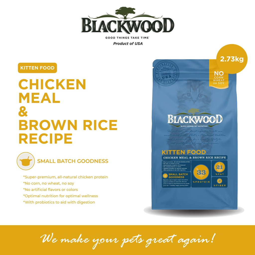 Holistic Formula Chicken Meal & Brown Rice (2.73kg) Kitten Dry Cat Food ...