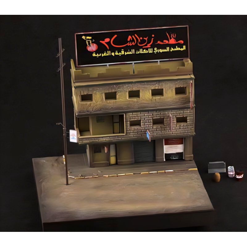 Middle East Building street Diorama Display model Set Ready made 1/72 ...