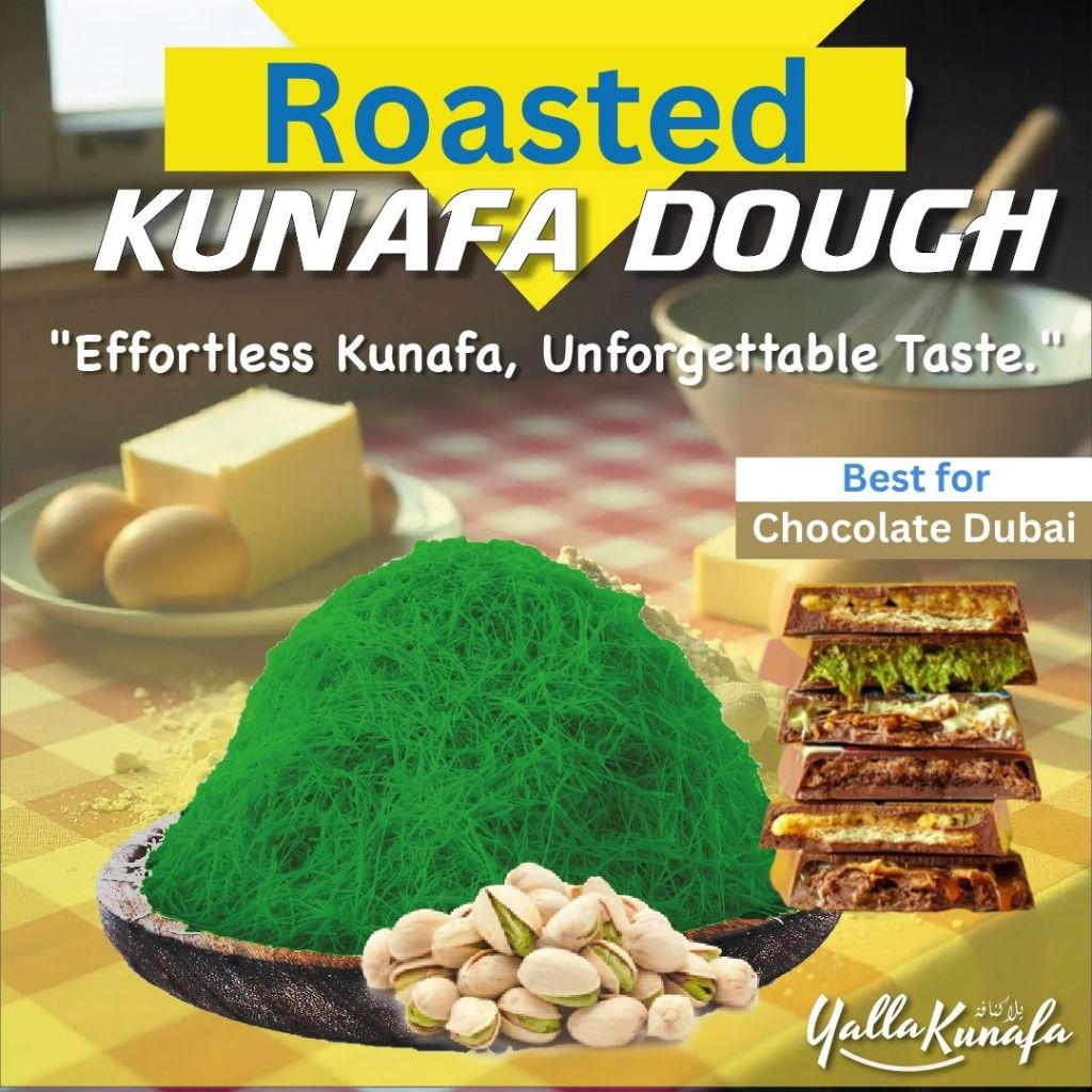 Roasted Kunafa Dough / Pastry Kunafa / Kunafa Raw Pistachio Green 500g ...