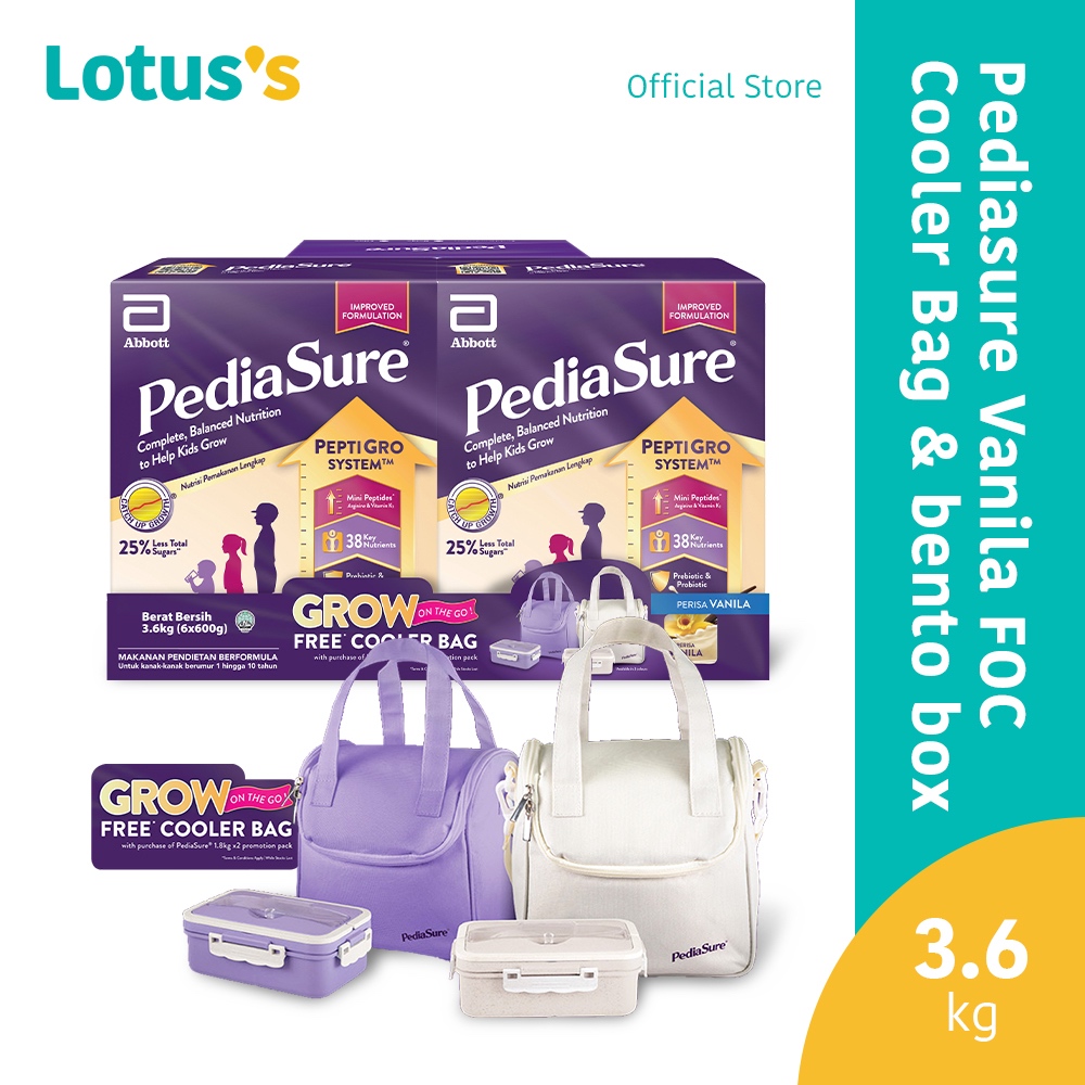 Pediasure Vanila 1.8kg x 2 FOC Cooler Bag & Bento Box | Shopee Malaysia