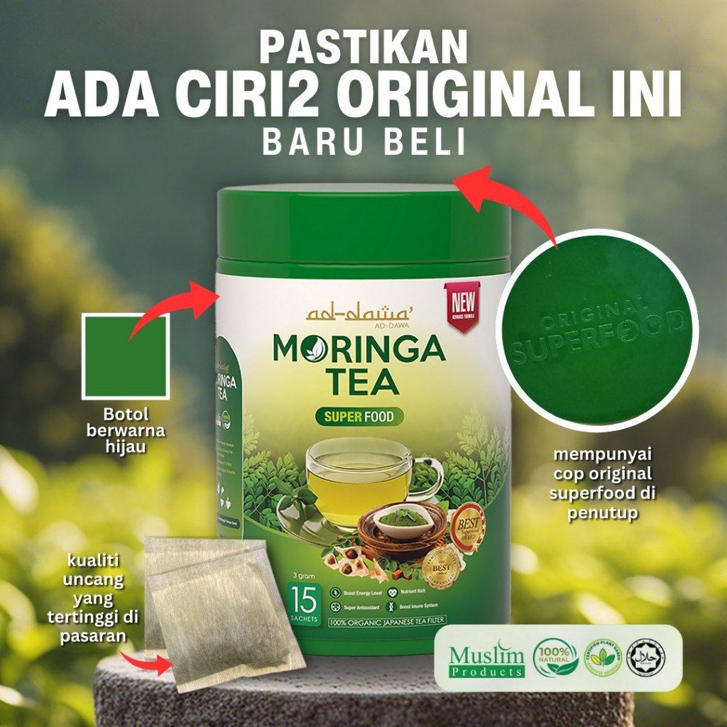 (ORIGINAL HQ) TEH MORINGA AD DAWA HQ ORIGINAL HQ TEH KELOR TEH PURE ...