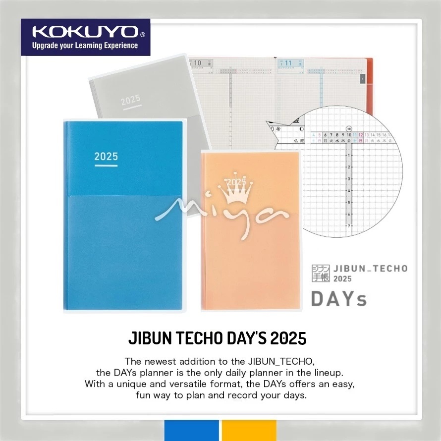 Kokuyo Jibun Techo DAYs Diary 2025 - A5 Slim / Mini B6 Slim | Shopee Malaysia