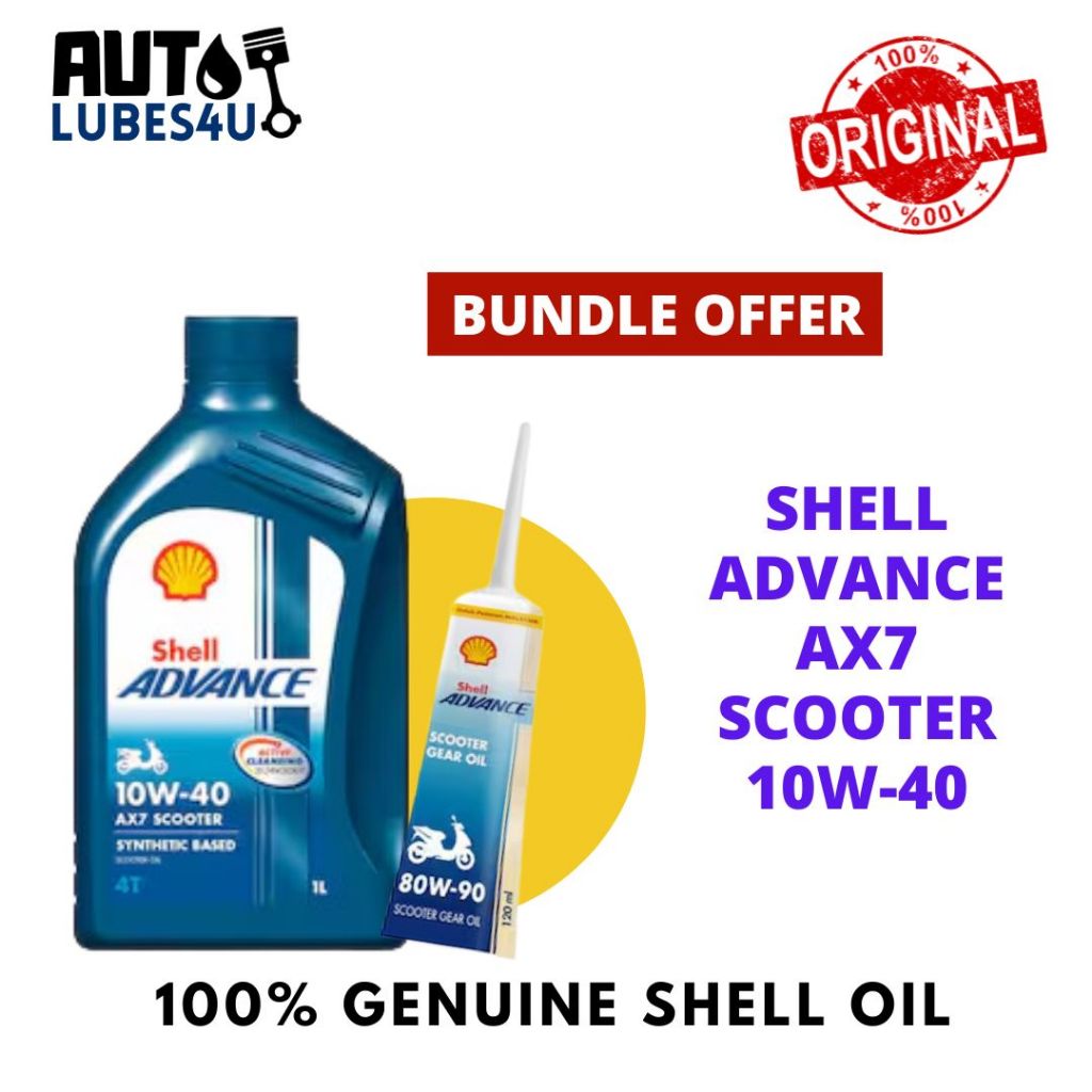 Shell Advance AX7 Scooter 10W40 1L Semi Synthetic - Untuk Pasaran ...