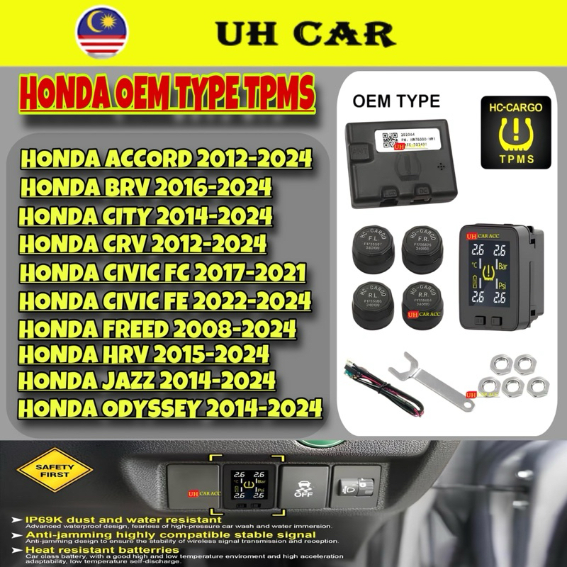 (TPMS) HC-288 Honda Oem Type Tire Pressure Monitoring System Accord Brv ...