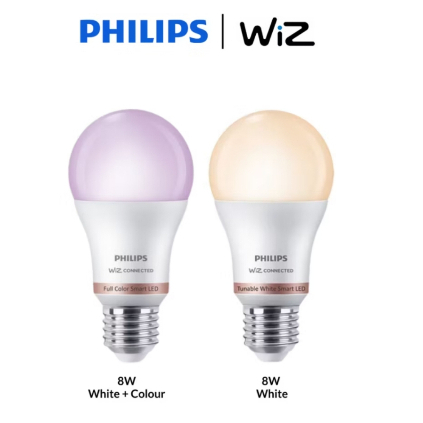 PHILIPS WiZ E27 LED Smart Lighting Tunable White and Colour Bulb 8W 13W ...