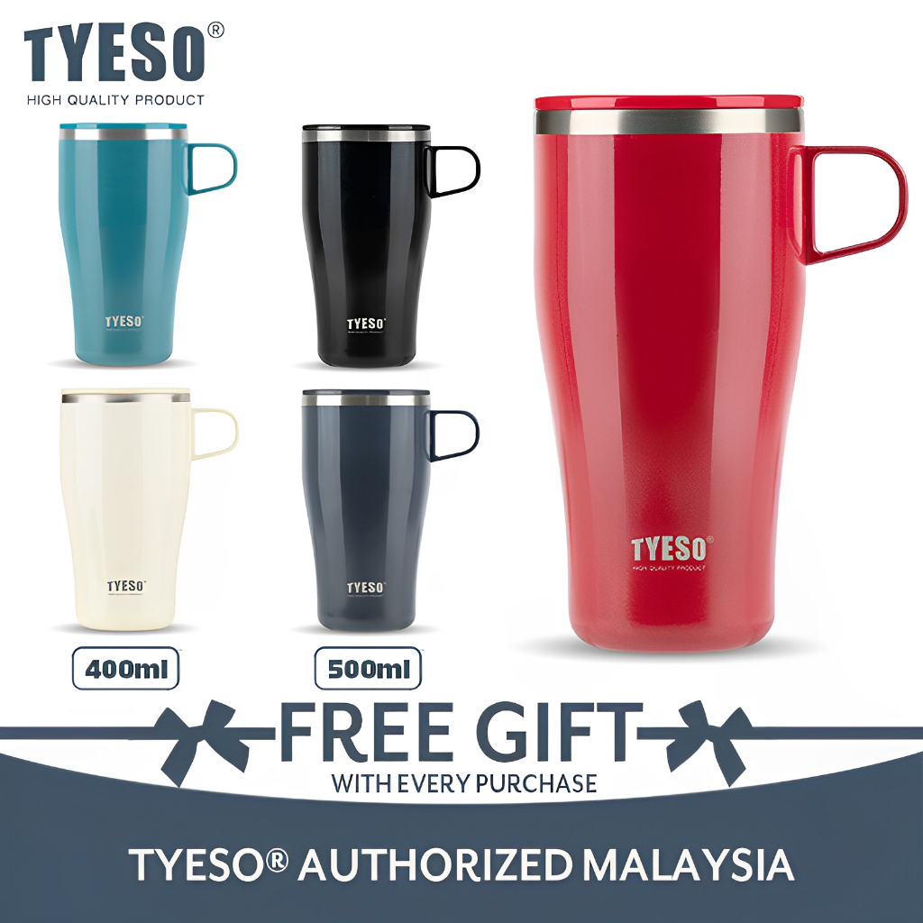TYESO Insulated Thermal Coffee Cup Hot And Cold (400ml/500ml) TS-8878/TS-8879 | Shopee Malaysia