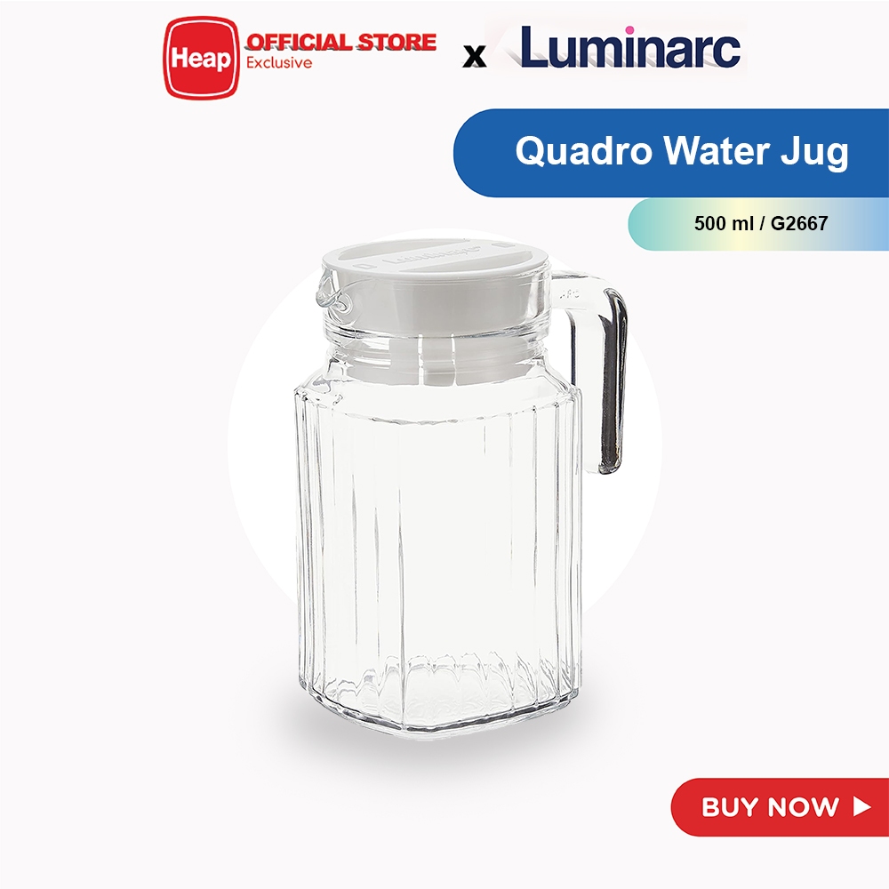 Luminarc Quadro Water Jug - (500ML) [ Model: G2667] - Tableware ...