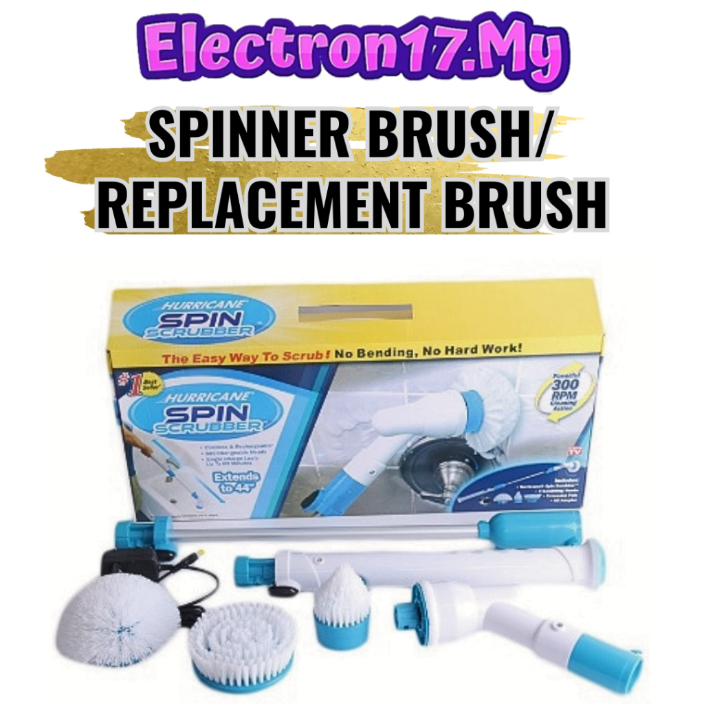 Turbo Scrub Spinner Brush Hurricane Spin Scrubber Cordless Cleaner ...
