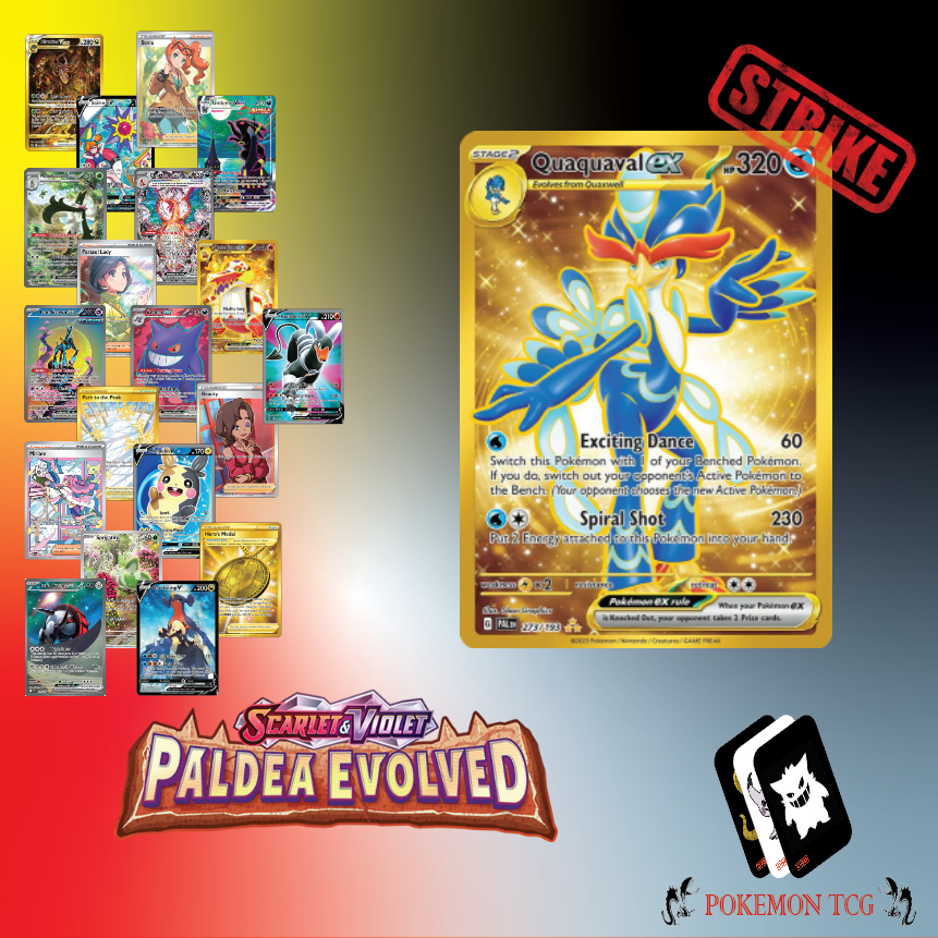 Quaquaval EX 273/193 Gold Secret Rare Paldea Evolved SV02 PTCG | Shopee ...