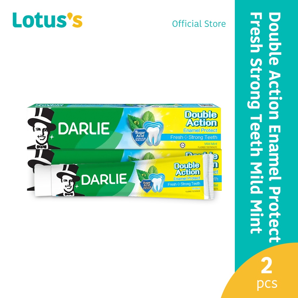Darlie Double Action Enamel Protect Mild Mint Fluoride Toothpaste 200G X 2 | Shopee Malaysia
