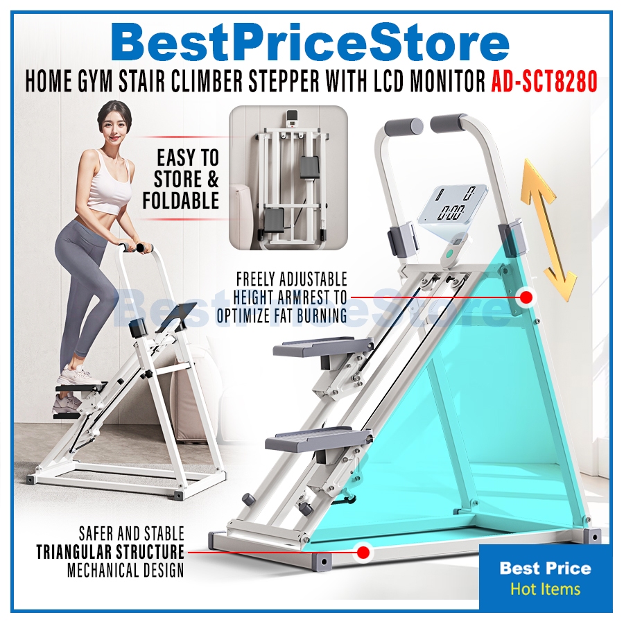 BPA Foldable Stair Climbing Machine Stepper Cardio Staircase Trainer ...