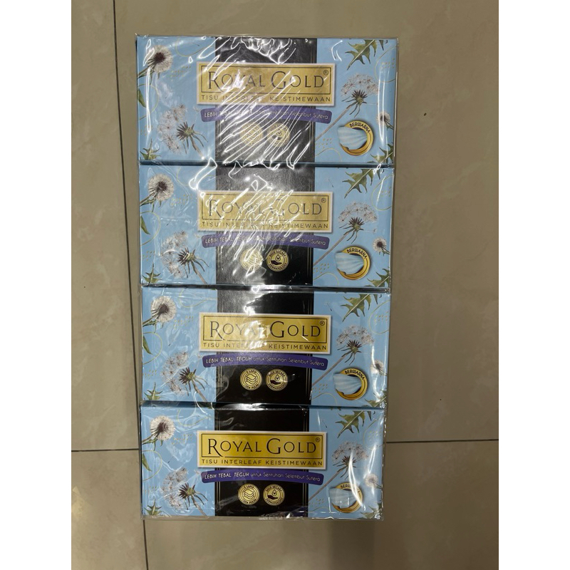 Ready Stock-Tisu-ROYAL GOLD Tissue 3 Ply (110Pulls X 4 Boxes) | Shopee ...