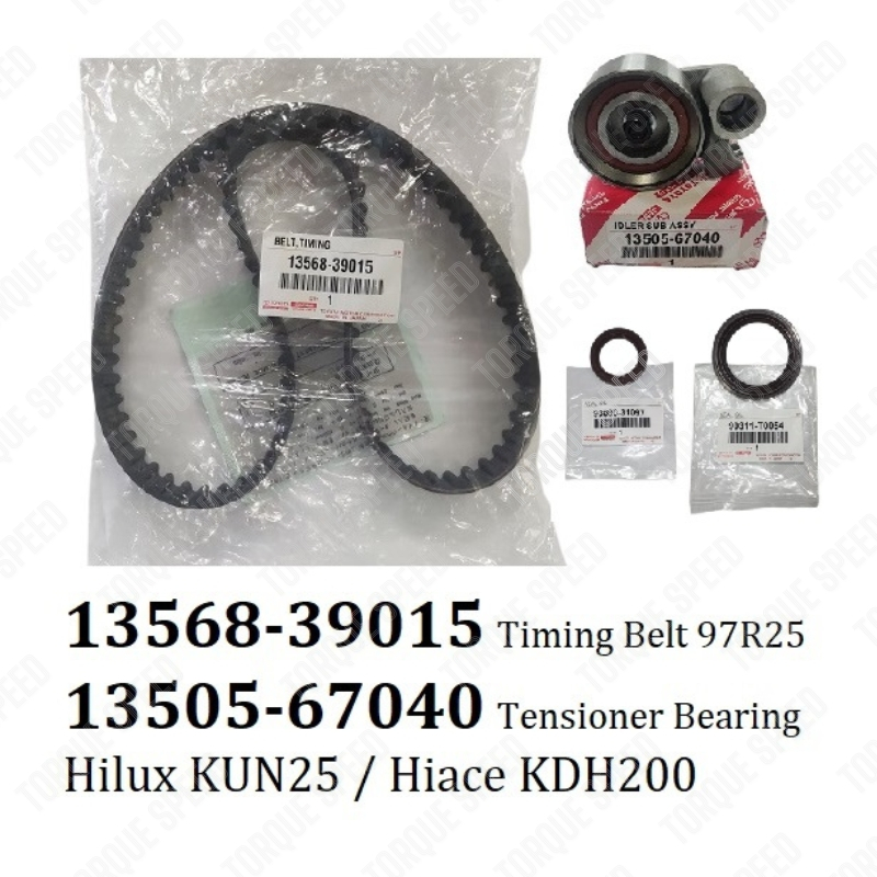 Toyota Timing Belt Kit Set 13568-39015 39016 13505-67040 97R25 Hilux ...