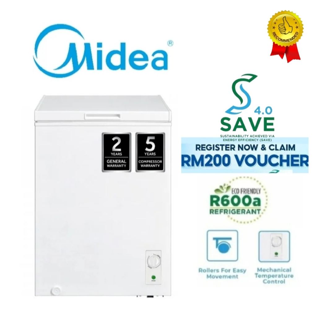 SEDA NUR PETRA [5 STAR Save Energy] Midea MD-RC151FZB01 Chest Freezer ...