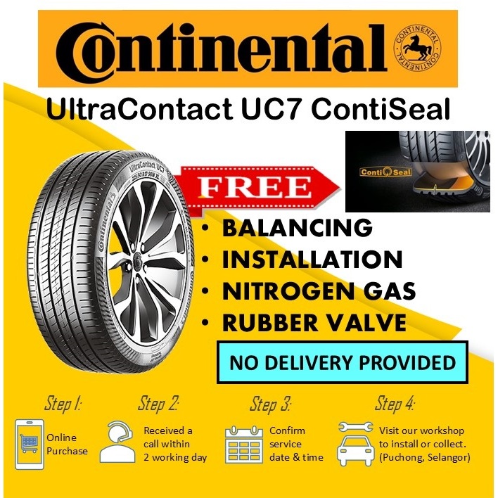 Continental UC7 ContiSeal 225/45R18 22545R18 225/45 225-45-18 18 ...