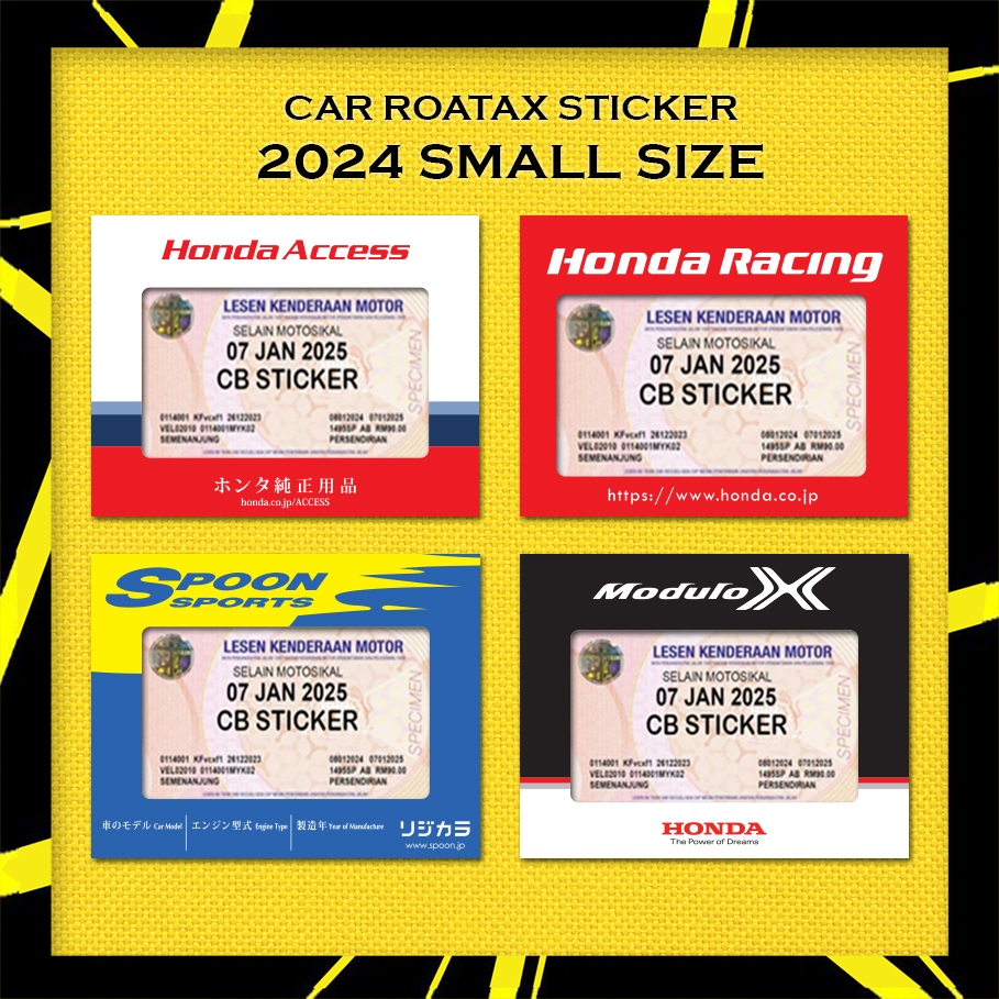 HONDA RACING SPOON SPORT MODULO X HONDA CAR ROADTAX SMALL STICKER ...