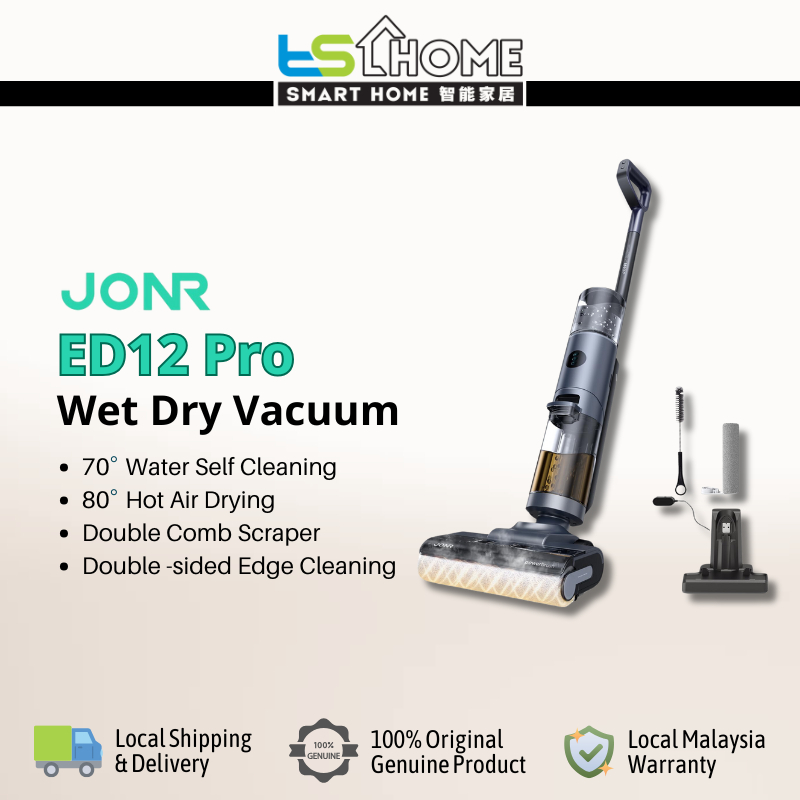 JONR ED12 Pro Cordless Wet Dry Vacuum Cleaner with Hot Air Drying ...