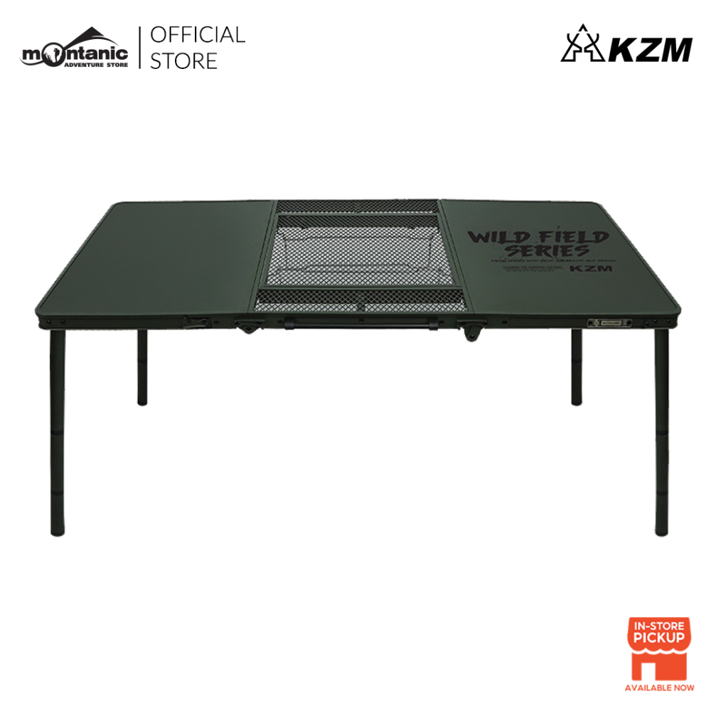 KZM Wild Field 3 Folding BBQ Grill Table - Outdoor Meja Camping Lipat ...