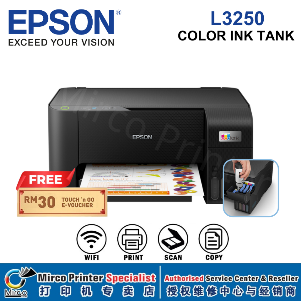 Epson L3250 Color Inkjet Printer - Print /Scan /Copy/Wirelss/ Direct ...