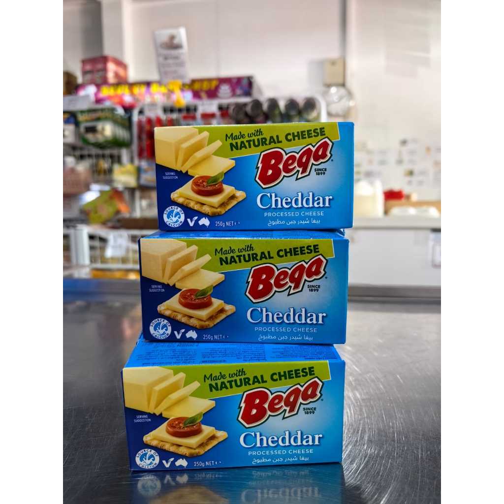 BEGA CHEDDAR CHEESE PROCESSED BLOCK/KEJU CHEDDAR 250G | Shopee Malaysia