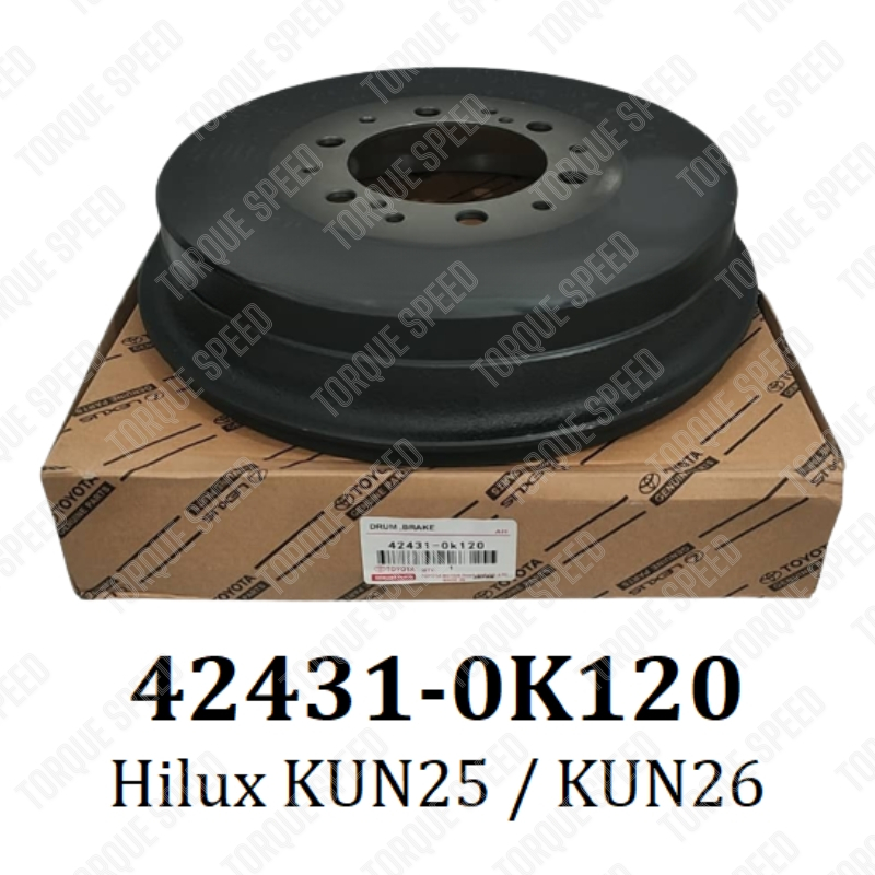 Toyota Brake Drum Rear 42431-0K120 Hilux Vigo KUN25 KUN26 Revo GUN125 ...