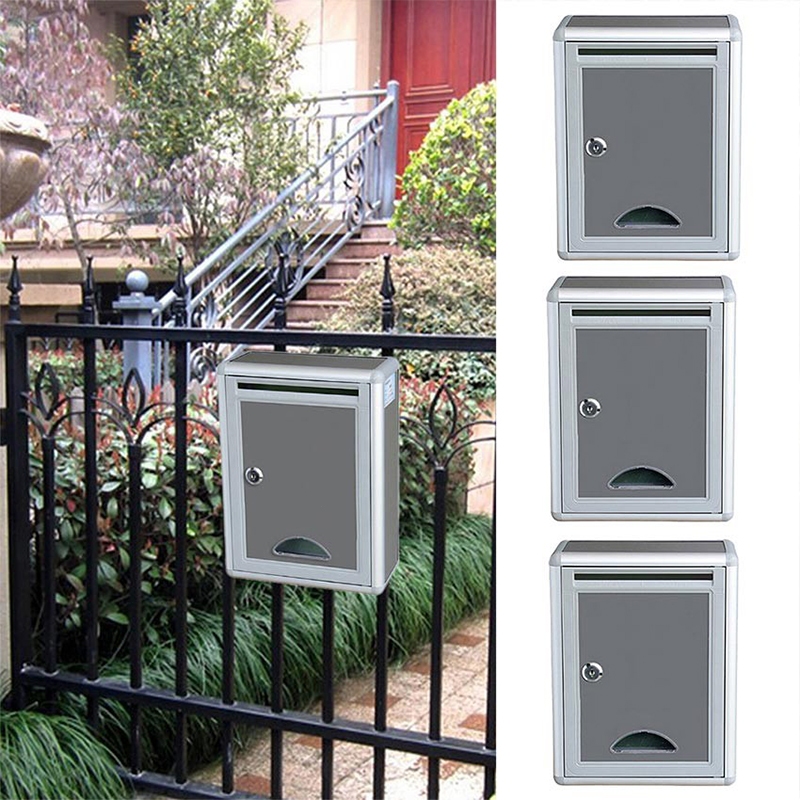 (lowest price)Aluminium Alloy Mailbox Wall Mounted Outdoor Letter Post ...