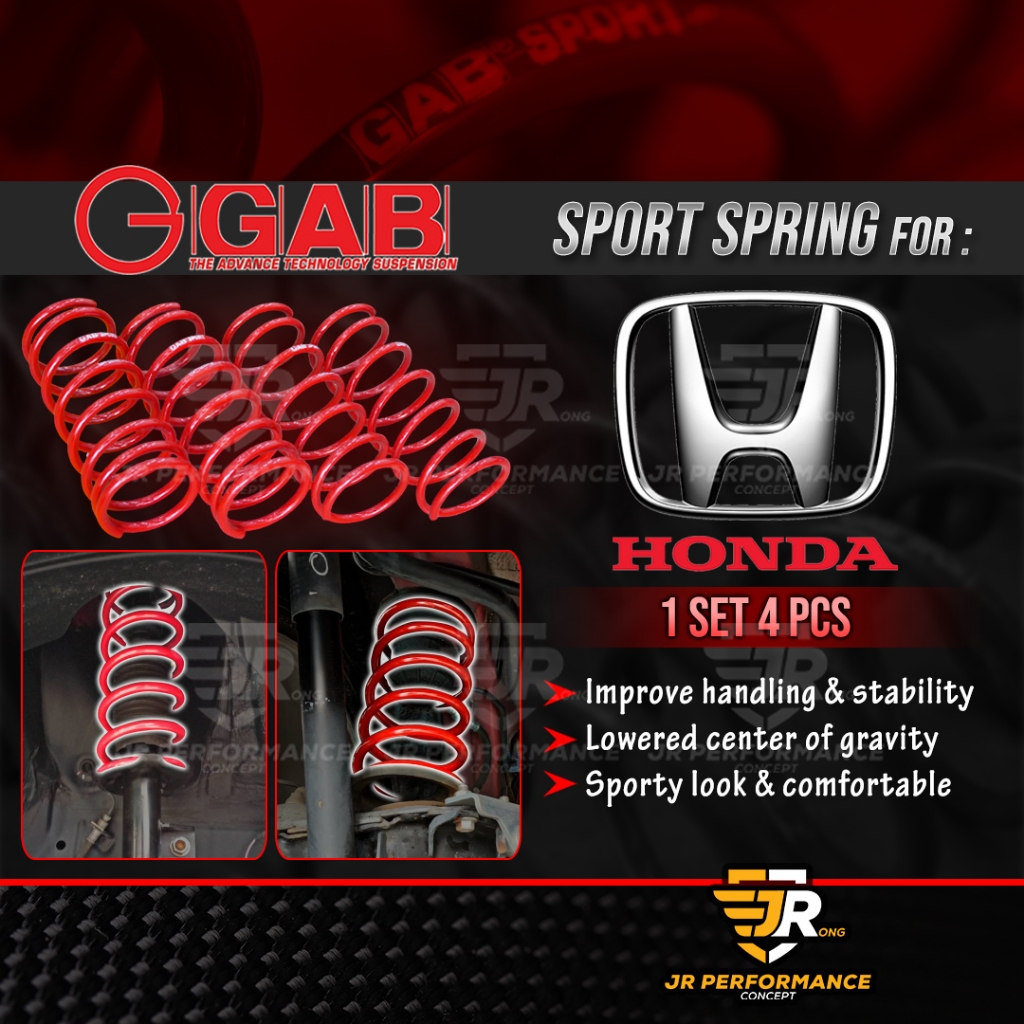 GAB SP Series Lowered Spring Sport Spring Honda Jazz City Accord Civic ...