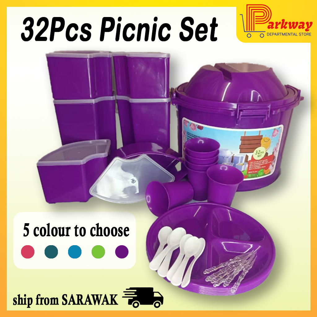 32Pcs Picnic Box Set Picnic tableware camping tableware Picnic Mate Set ...