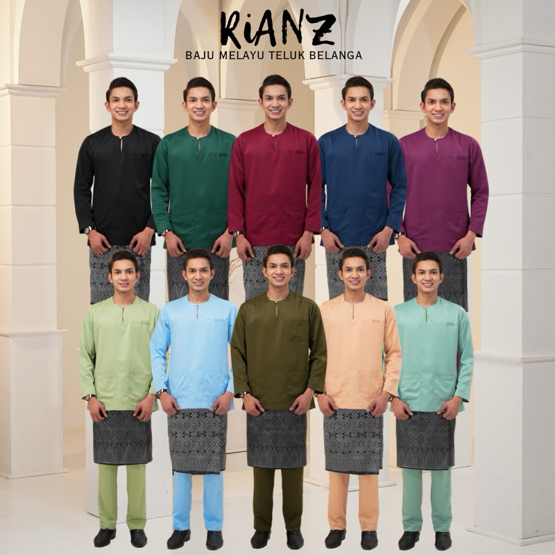 BAJU MELAYU TELUK BELANGA REGULAR FIT RIANZ 3 POKET RAYA 2025 Material Premium PearlSkin ...