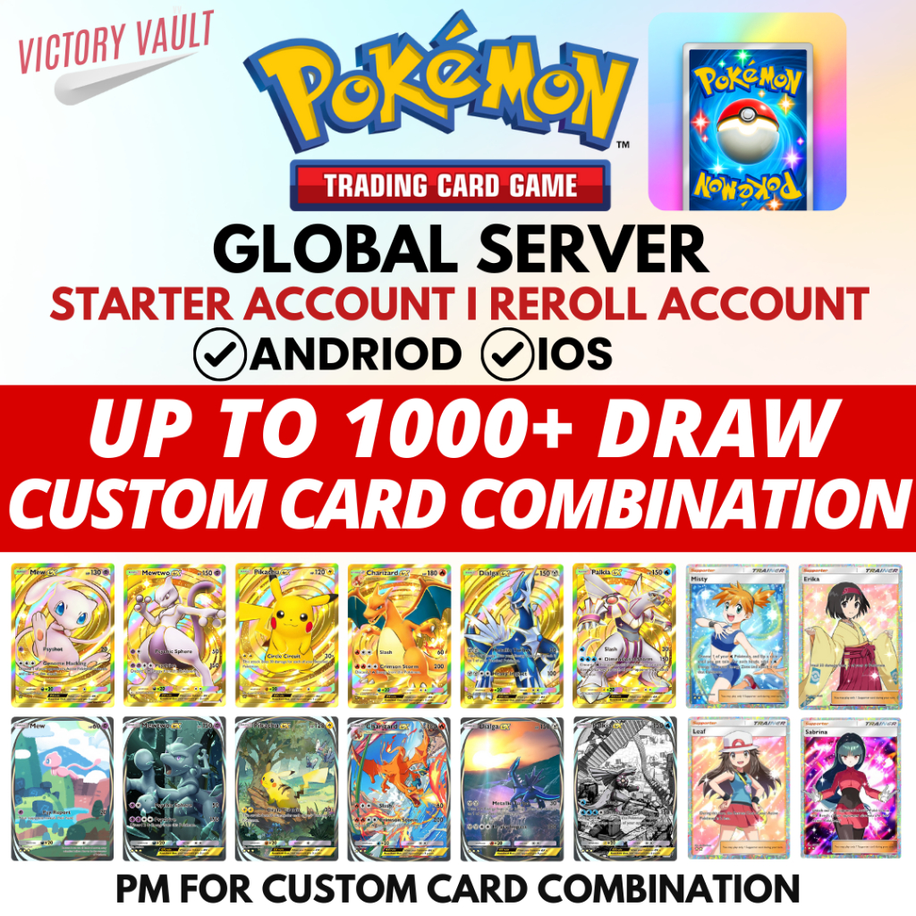 Pokemon TCG Pocket Starter Account Reroll Account Immersive Card Crown ...