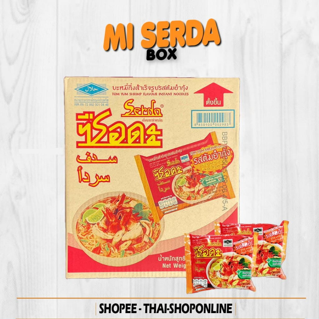 [BOX] SERDA instant Mi Siam Tom Yam Thai [MERAH] (1 BOX 30 PCS) + Free ...
