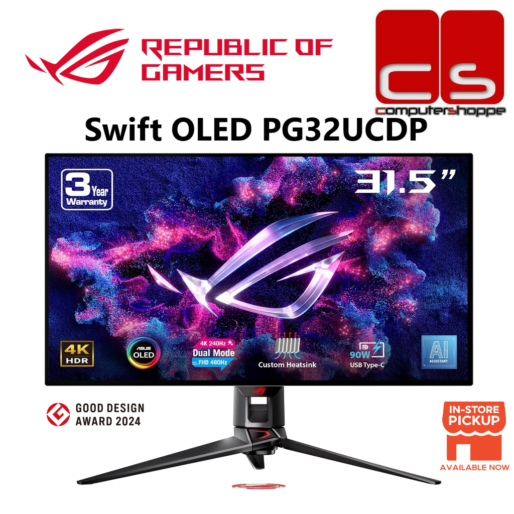 Asus ROG Swift OLED PG32UCDP 31.5'' Dual Mode (4K 240Hz, FHD 480Hz) 0 ...