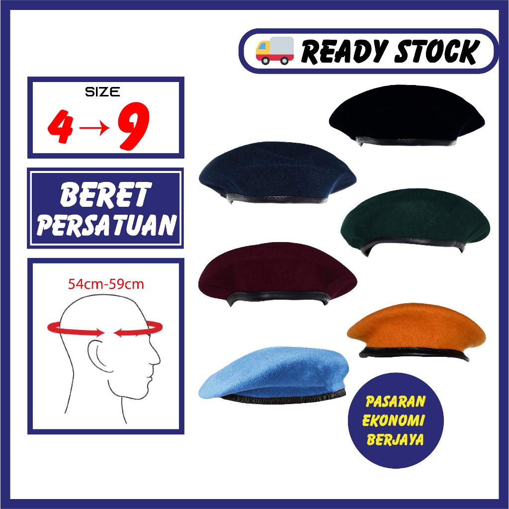 BERET PERSATUAN KADET AKSESORI PERSATUAN KADET KOKURIKULUM SEKOLAH TOPI ...