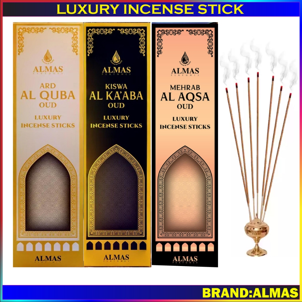 AGARBATI/STANGI ALMAS LUXURY INCENSE STICK AGARWOOD FRAGRANCE EZMA OUD ...