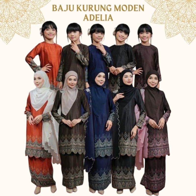 RAYA 2025 Baju Kurung Moden Adelia Batch 2 Sedondon by Anggun | Shopee Malaysia