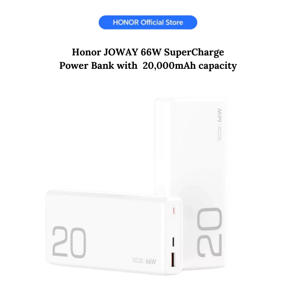 HONOR | JOWAY 66W | 20,000mAh SuperCharge Power Bank | Shopee Malaysia