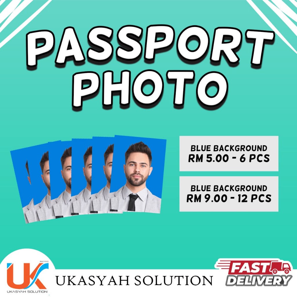 Passport Photo / Blue Background free editing | Shopee Malaysia