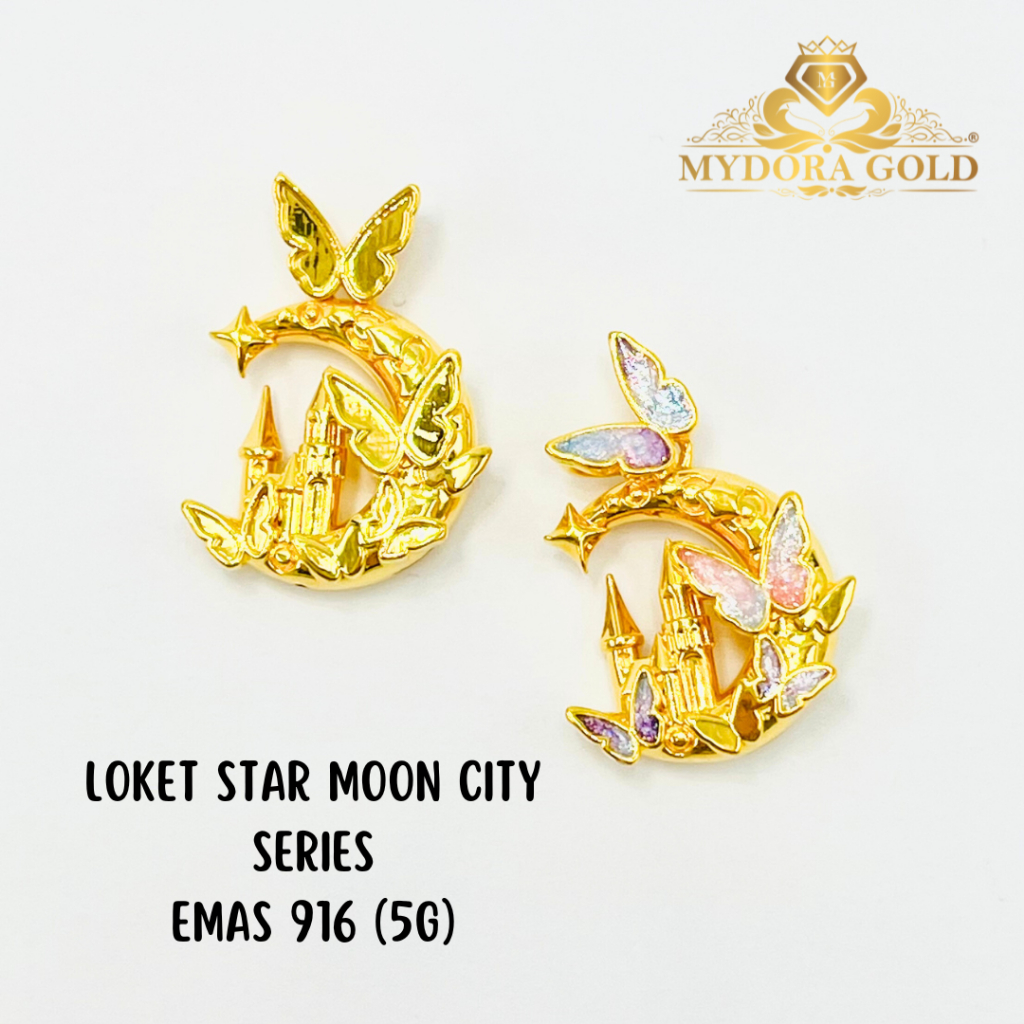MYDORA Loket Star Moon City Series (5G) | EMAS 916/22k | Shopee Malaysia