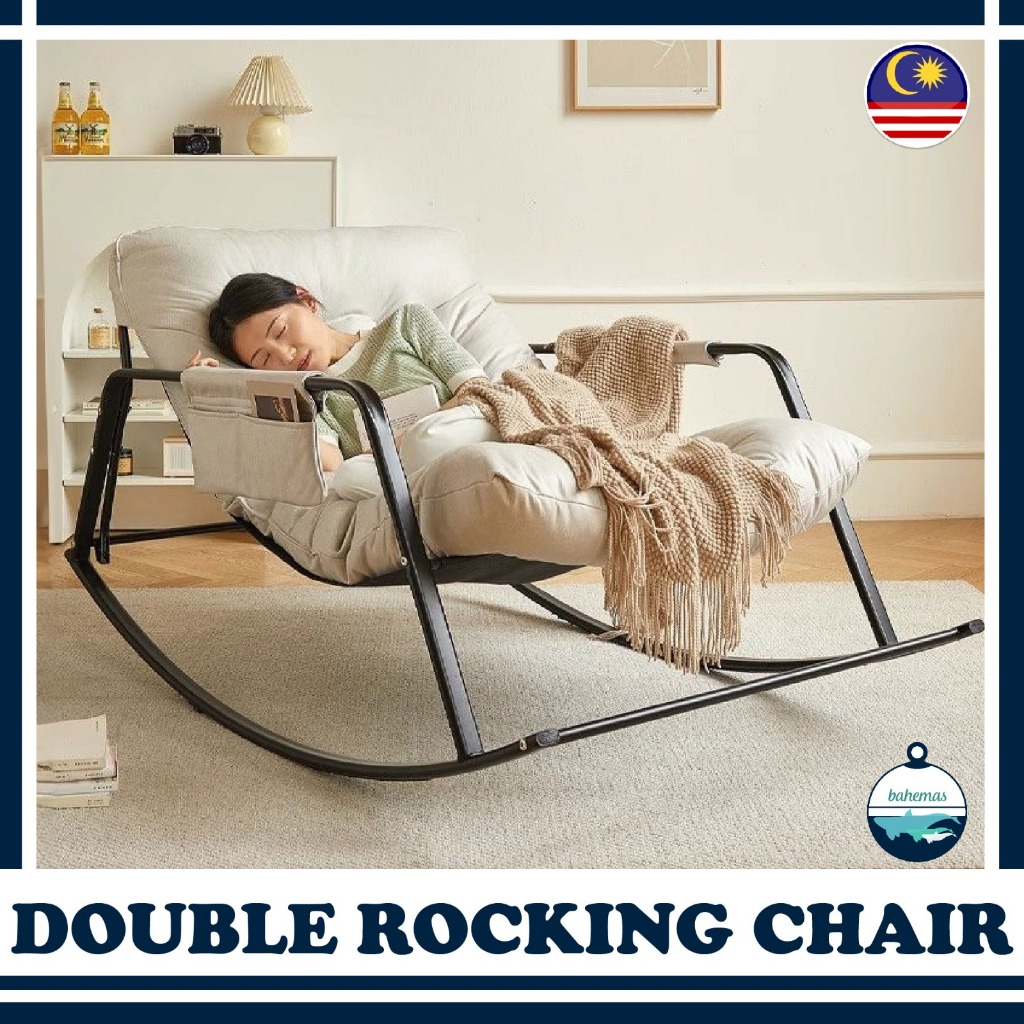 Double Rocking Chair Lazy Sofa Large Lazy Chair Nordic Style Recliner ...