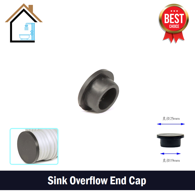 Sink Overflow Drain Pipe End Cap Rubber Seal | Shopee Malaysia