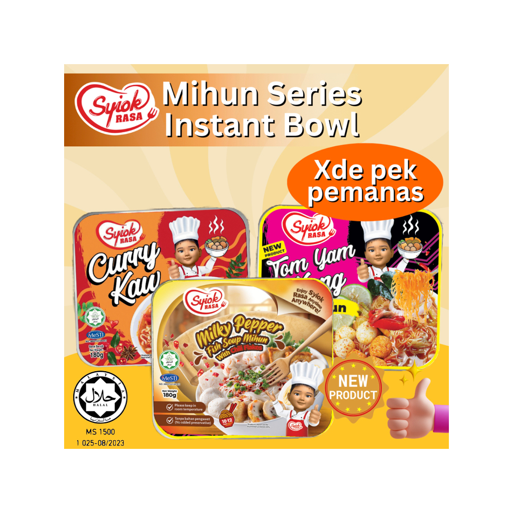 [HALAL] Syiok Rasa Bihun Series Instant Bowl【Milky Pepper | TomYam ...