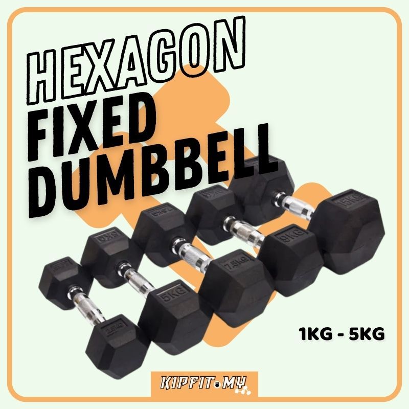 Dumbbell Heksagon Hexagon Dumbbell 1kg - 5kg 1 Piece Gym Home Workout ...