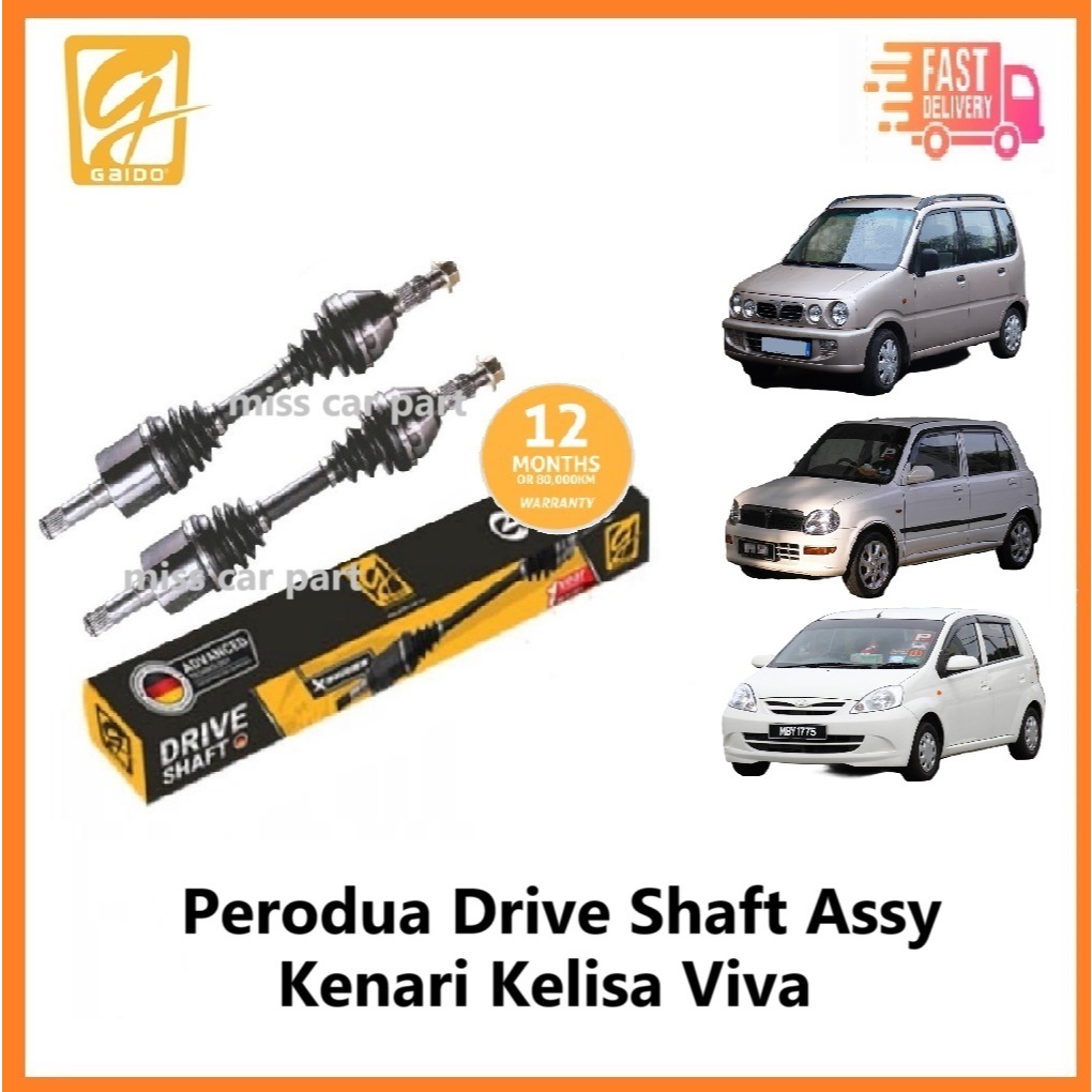 Gaido Perodua Kelisa Kenari Viva Drive Shaft Assy (Warranty 1 Year ...