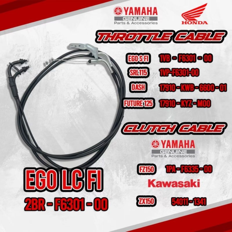 THROTTLE CABLE YAMAHA EGO LC FI EGO S FI SRL115 FI DASH FUTURE OIL ...