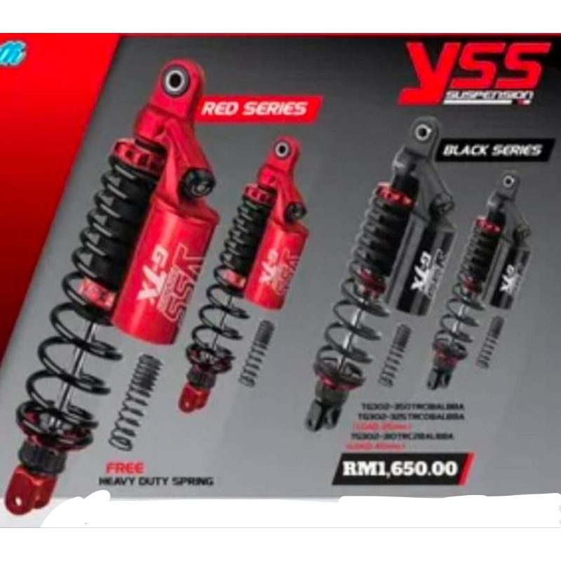 ABSORBER YSS G-TX YAMAHA XMAX 250 XMAX 300 XMAX250/300 V1/V2 ABSORBER ...