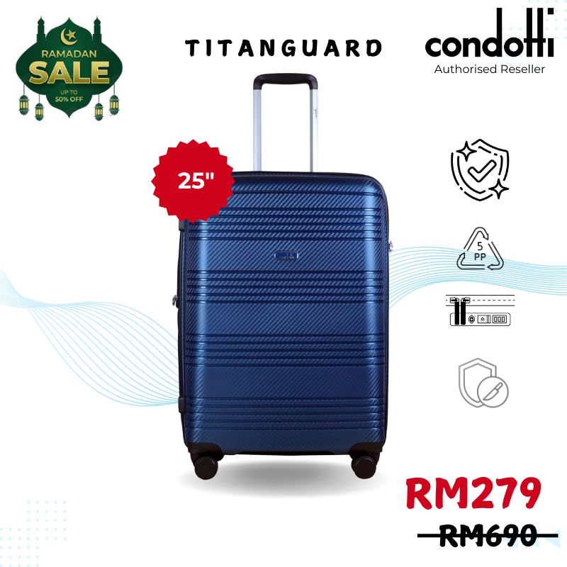Condotti TitanGuard (25") PP Hard Case Ultra Light Luggage with TSA ...