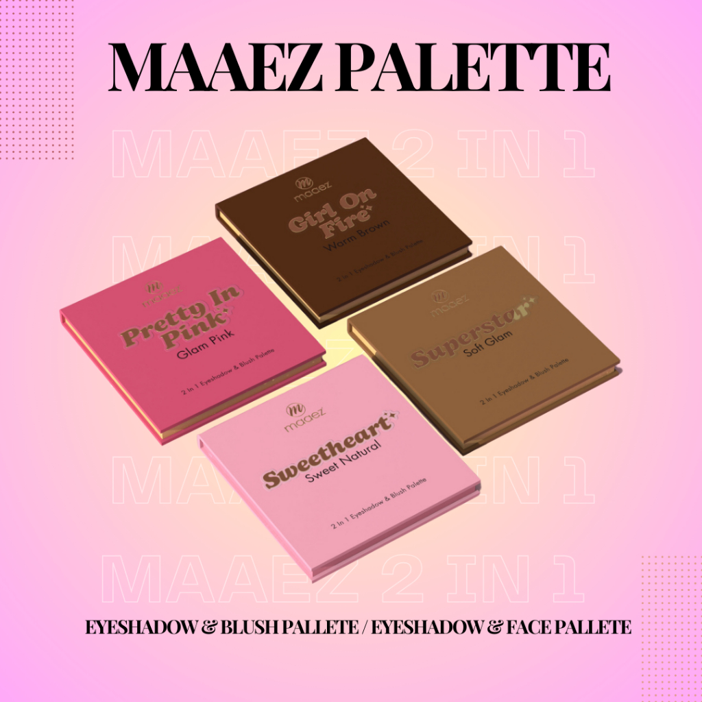 [READY STOCK] MAAEZ 2 IN 1 EYESHADOW & BLUSH PALETTE DREAM GIRL 4 IN 1 ...