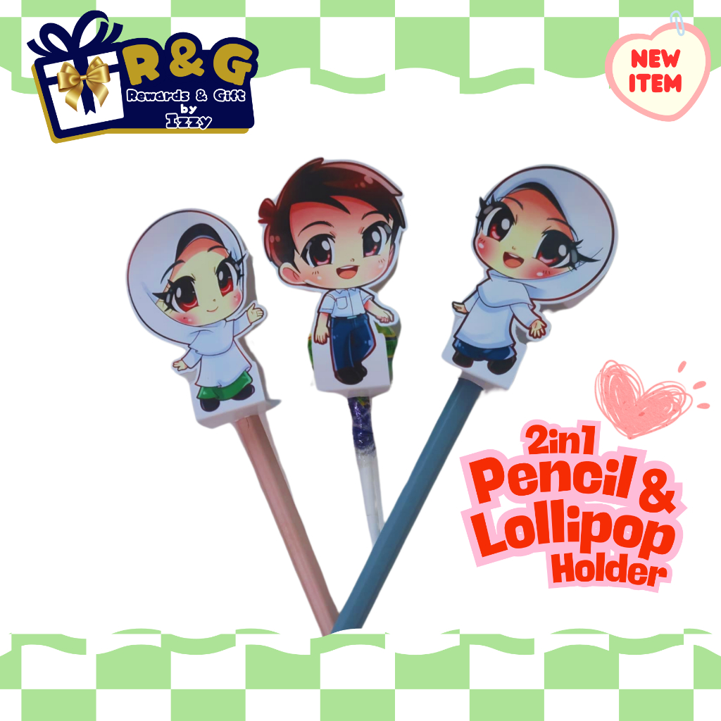 2in1 lollipop & pencil holder | Teacher Reward for Student | Cute ...