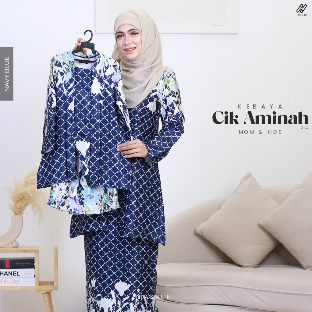 Baju Kebaya Cik Aminah 2.0 | HASNURI | Baju Kebaya Moden Muslimah ...
