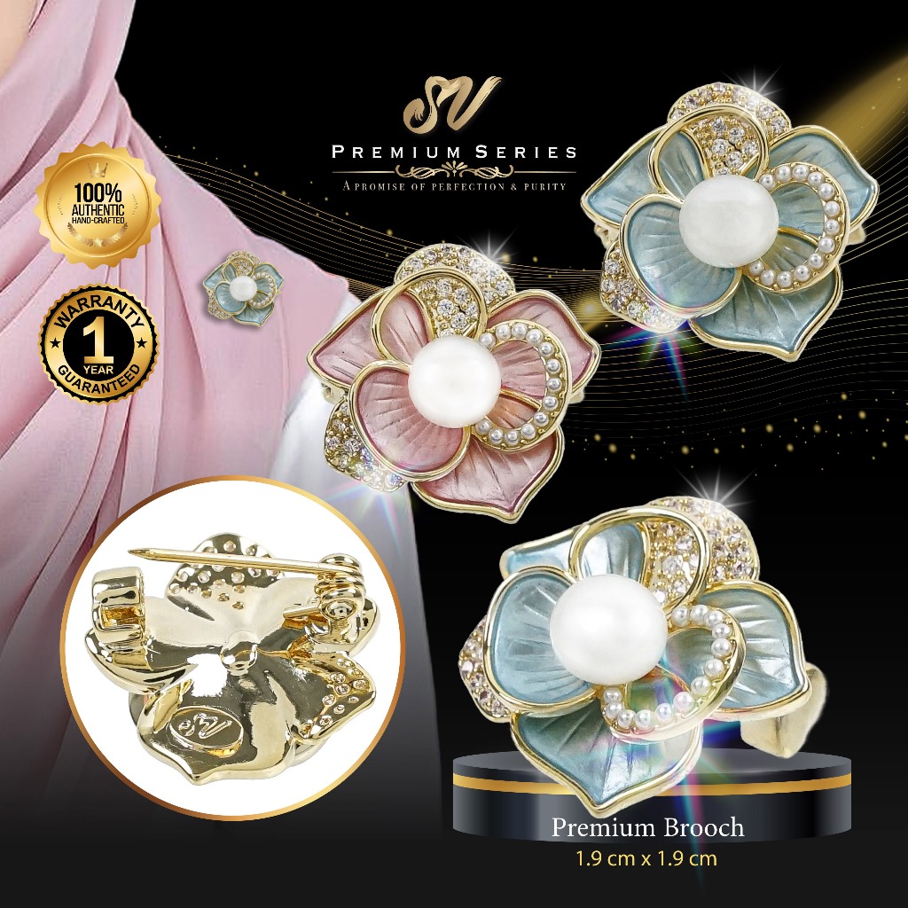 Sv Premium Kerongsang Tudung Bunga Classic Cute Flower Baby Brooch ...